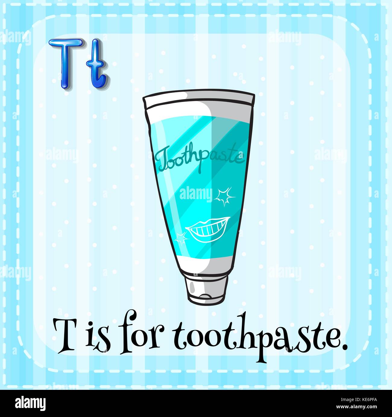Flashcard letter T is for toothpaste Stock Vector Image & Art - Alamy