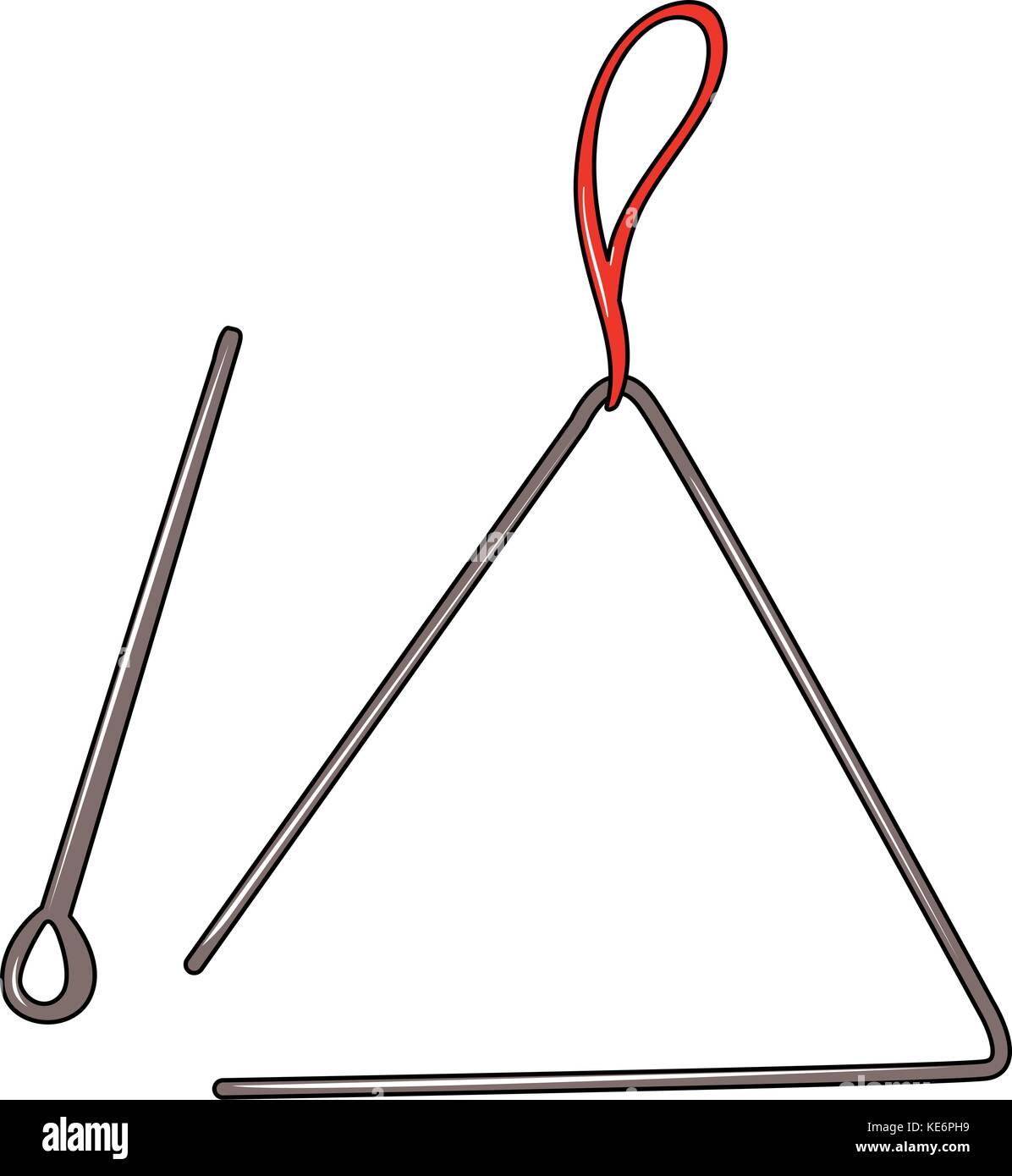 Metal triangle with a stick for hitting Stock Vector Image & Art - Alamy