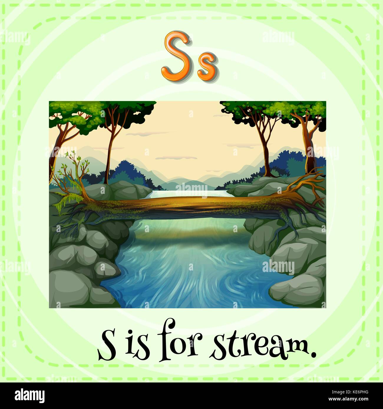 Flashcard letter S is for stream Stock Vector Image & Art - Alamy