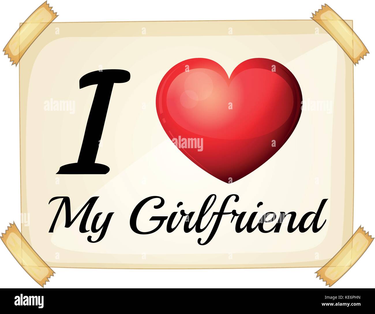 I love girlfriend sign posted on the wall Stock Vector Image & Art - Alamy