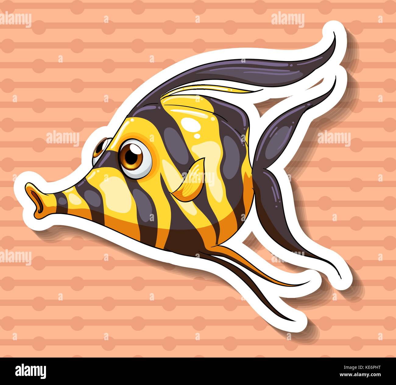 Closeup fancy fish swimming alone Stock Vector Image & Art - Alamy