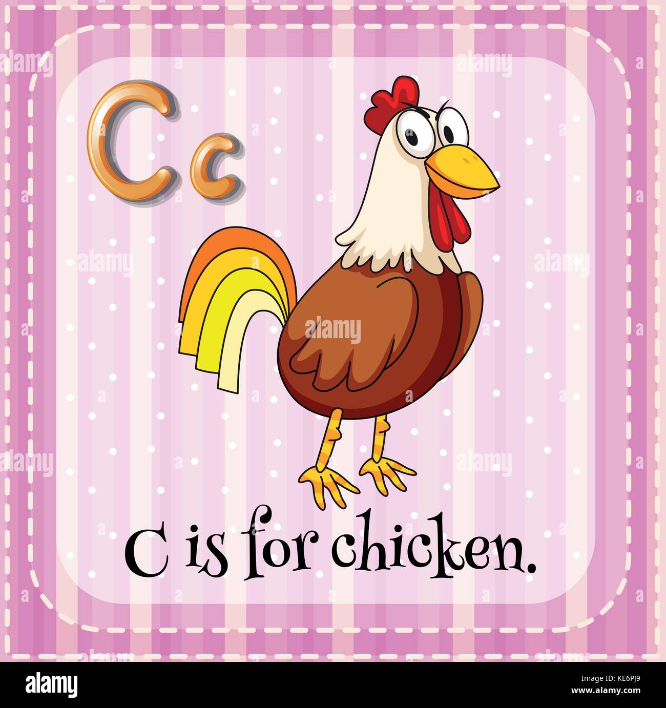 Flashcard letter C is for chicken Stock Vector Image & Art - Alamy