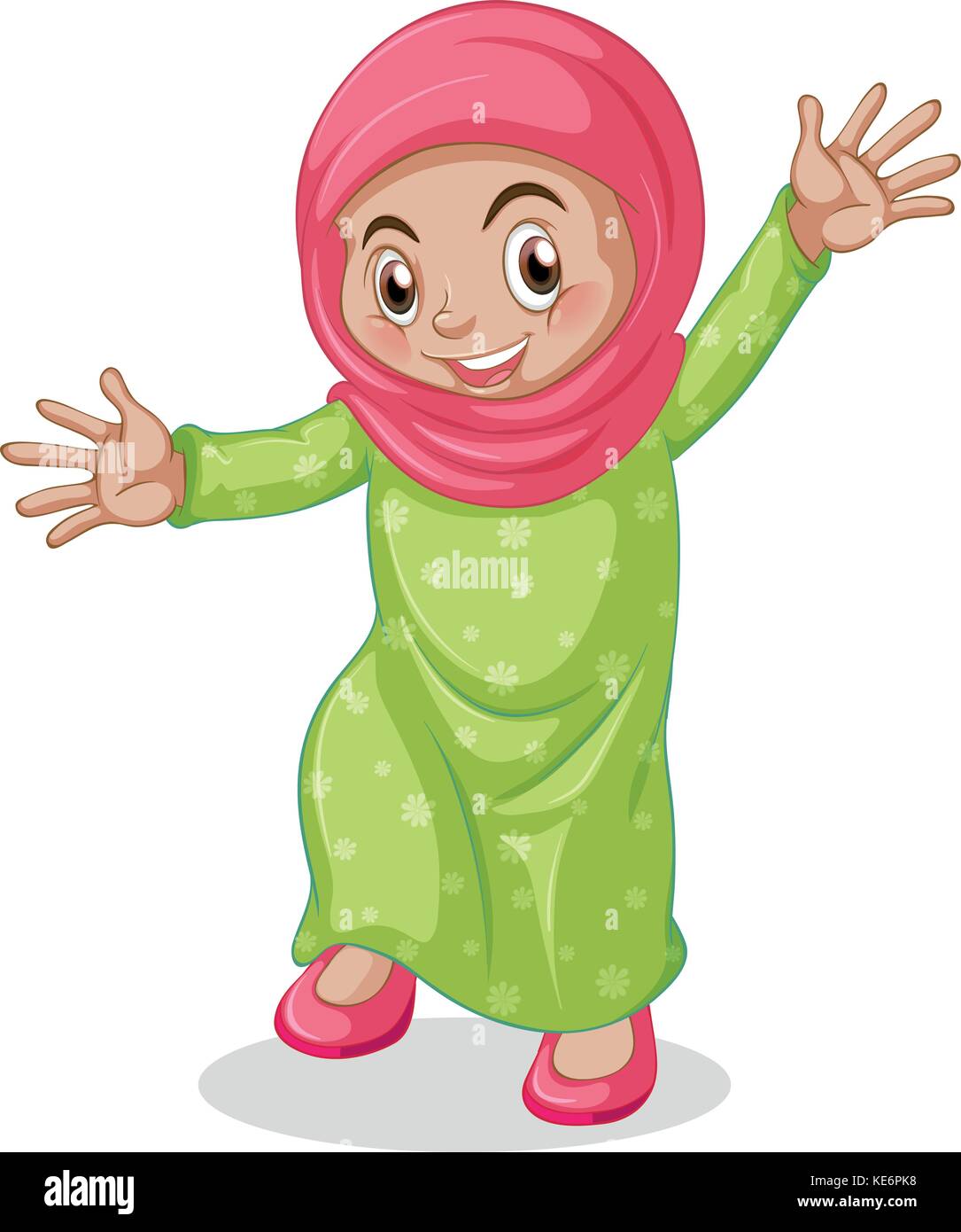 Close up muslim kid smiling Stock Vector Image & Art - Alamy