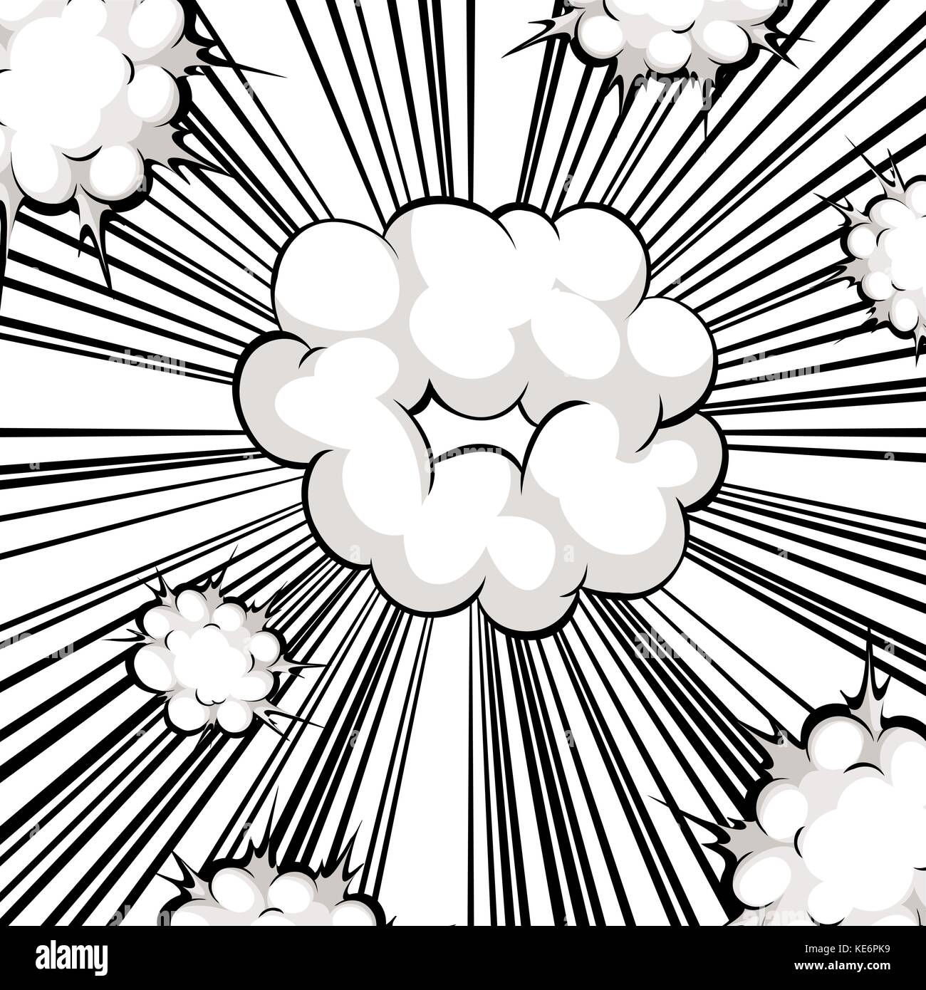 Empty white comic balloon with striped background Stock Vector Image ...
