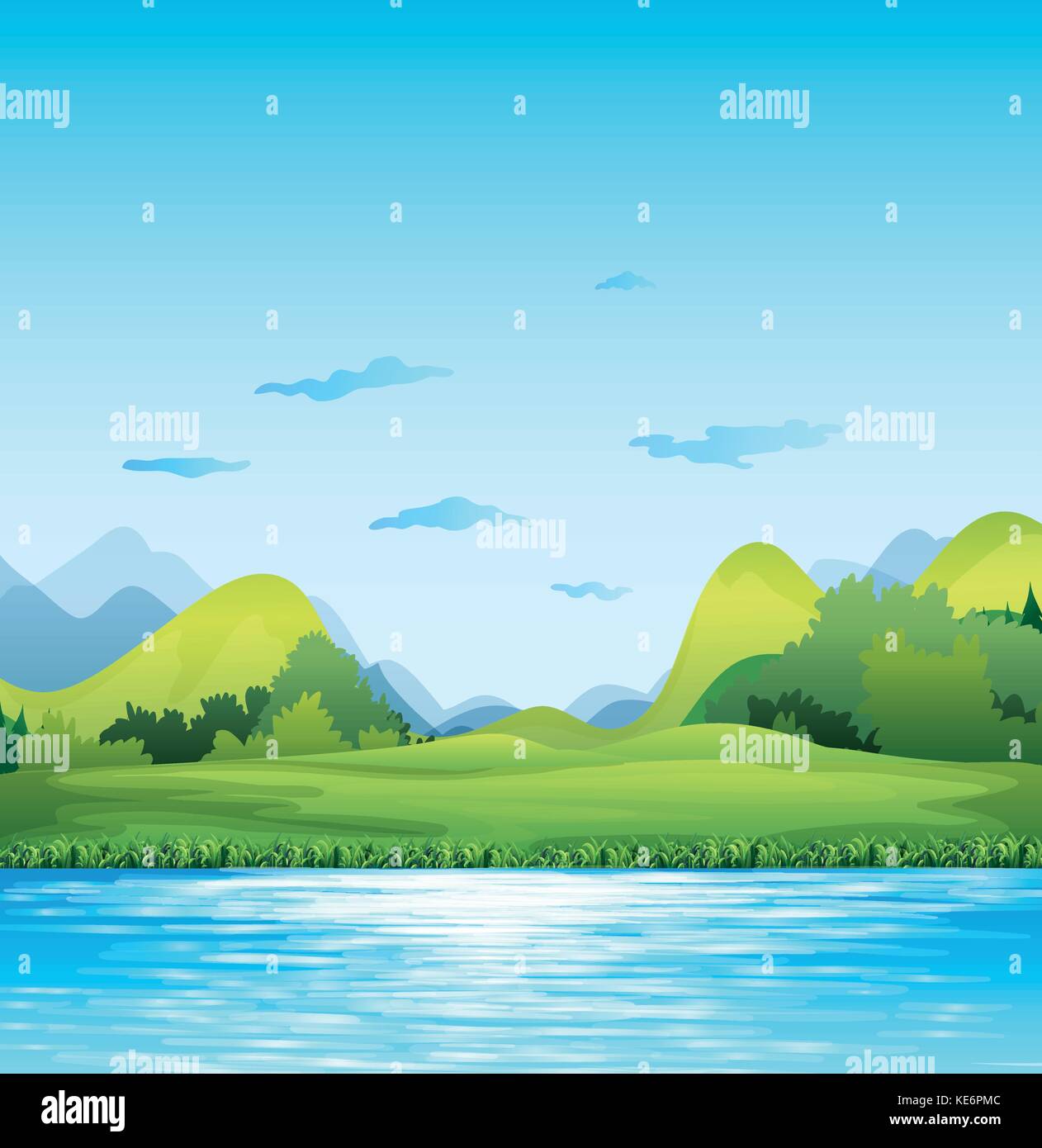 River bank habitat Stock Vector Images - Alamy