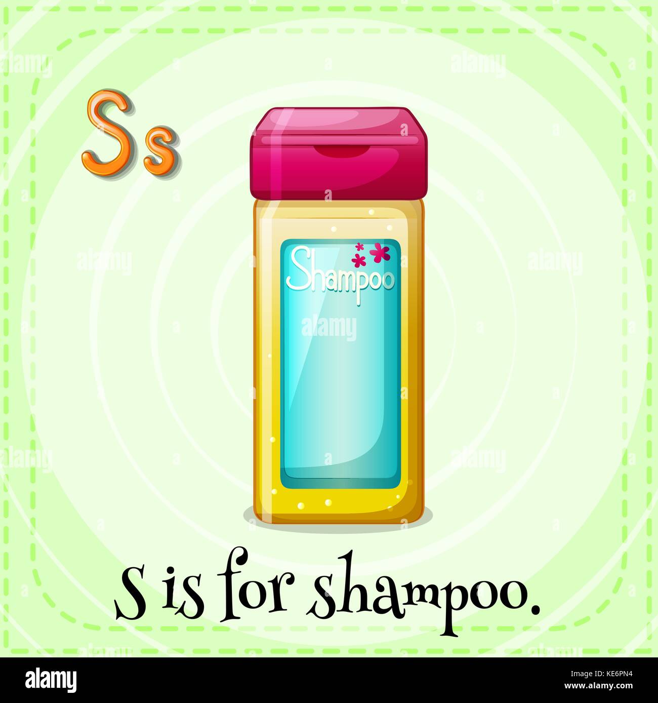 Flashcard letter S is for shampoo Stock Vector Image & Art - Alamy