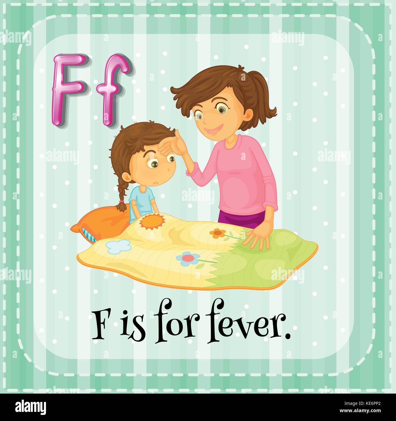 Flashcard letter F is for fever Stock Vector Image & Art - Alamy