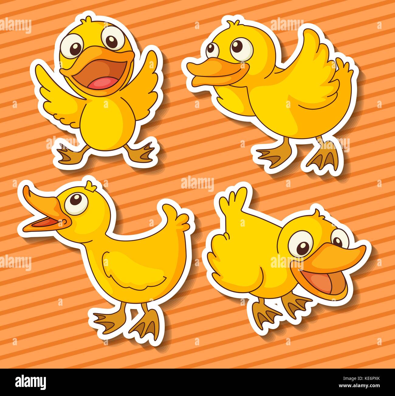 Yellow duck flying Stock Vector Images - Alamy