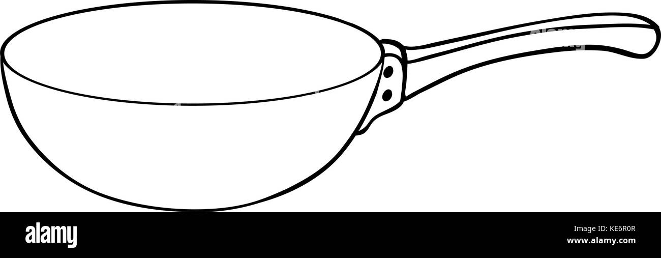 Close up simple design of frying pan Stock Vector Image & Art - Alamy