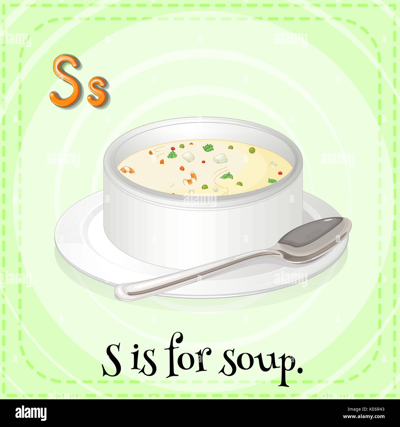 Soup spelling Stock Vector Images - Alamy