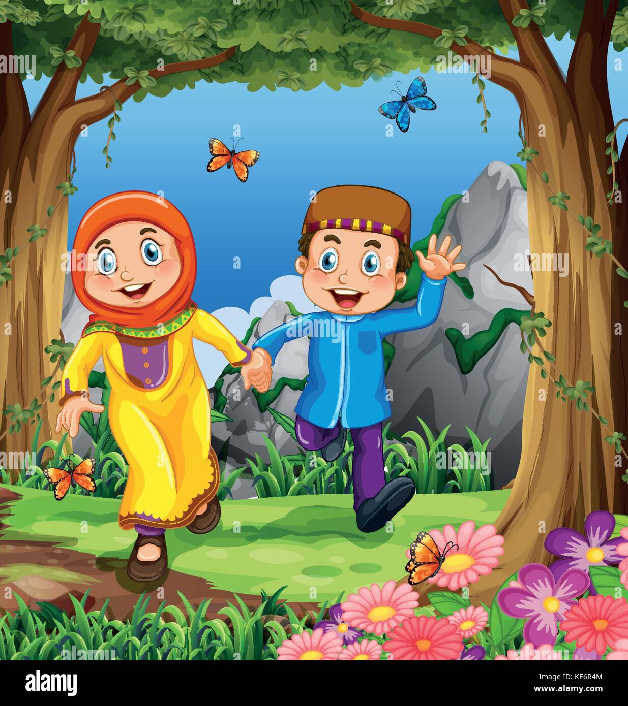 Hands woman fresh green Stock Vector Images - Alamy