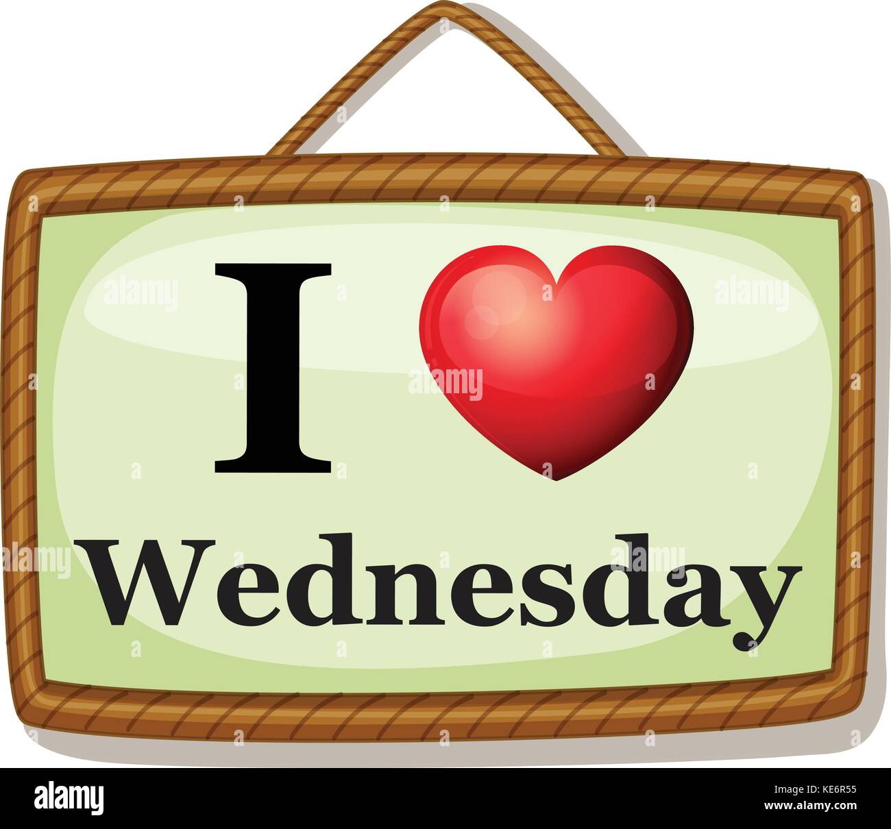 Illustration of I love Wednesday Stock Vector Image & Art - Alamy