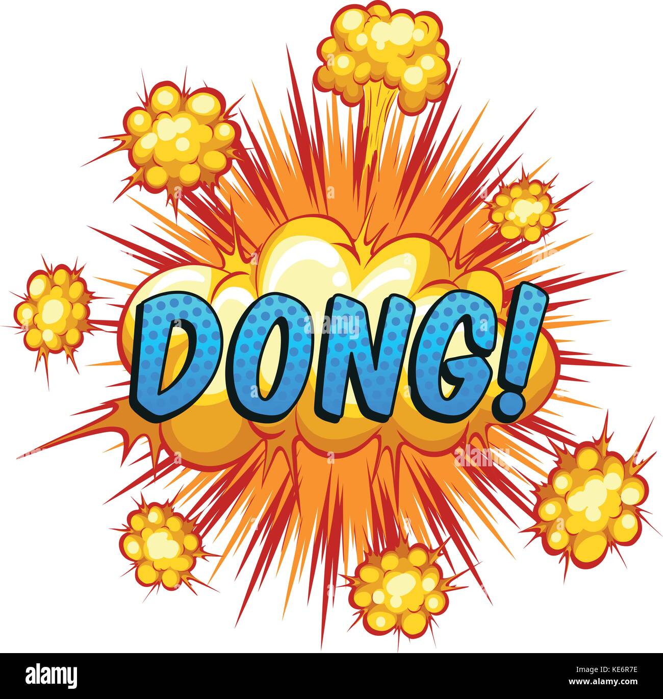 Word 'dong' with cloud explosion background Stock Vector Image & Art ...