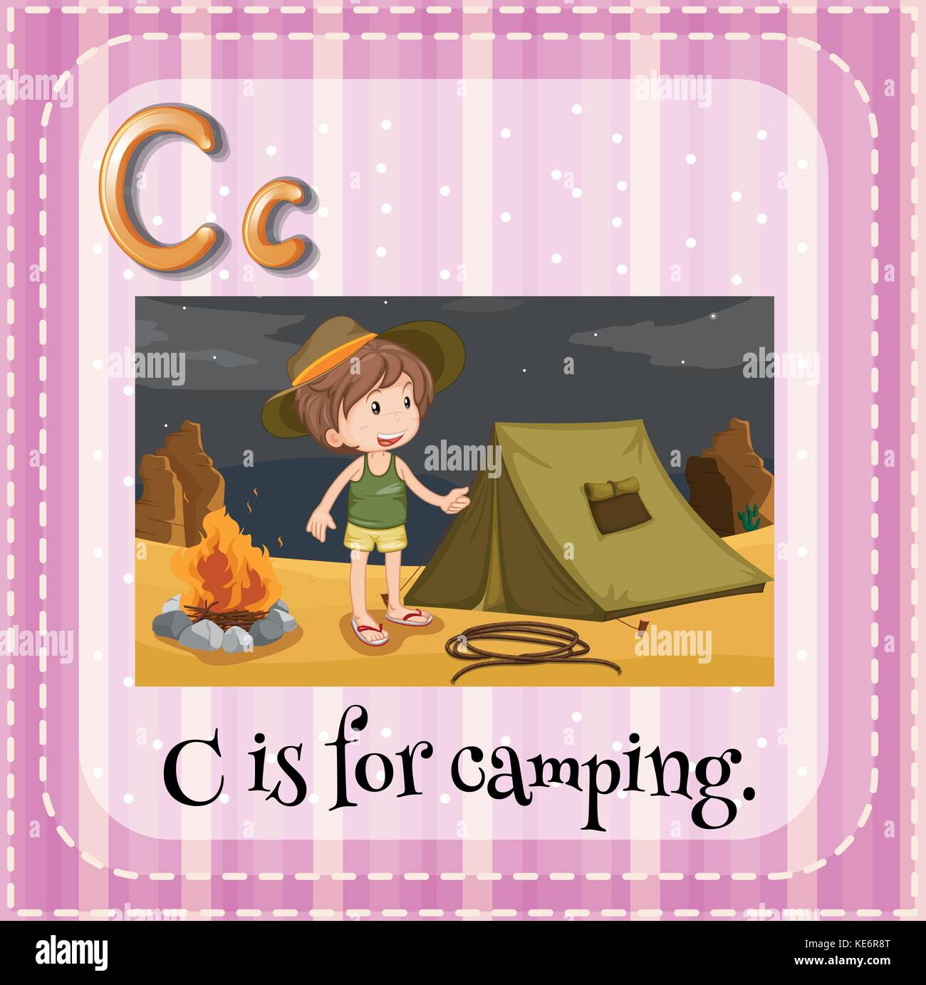 English campsite Stock Vector Images - Alamy