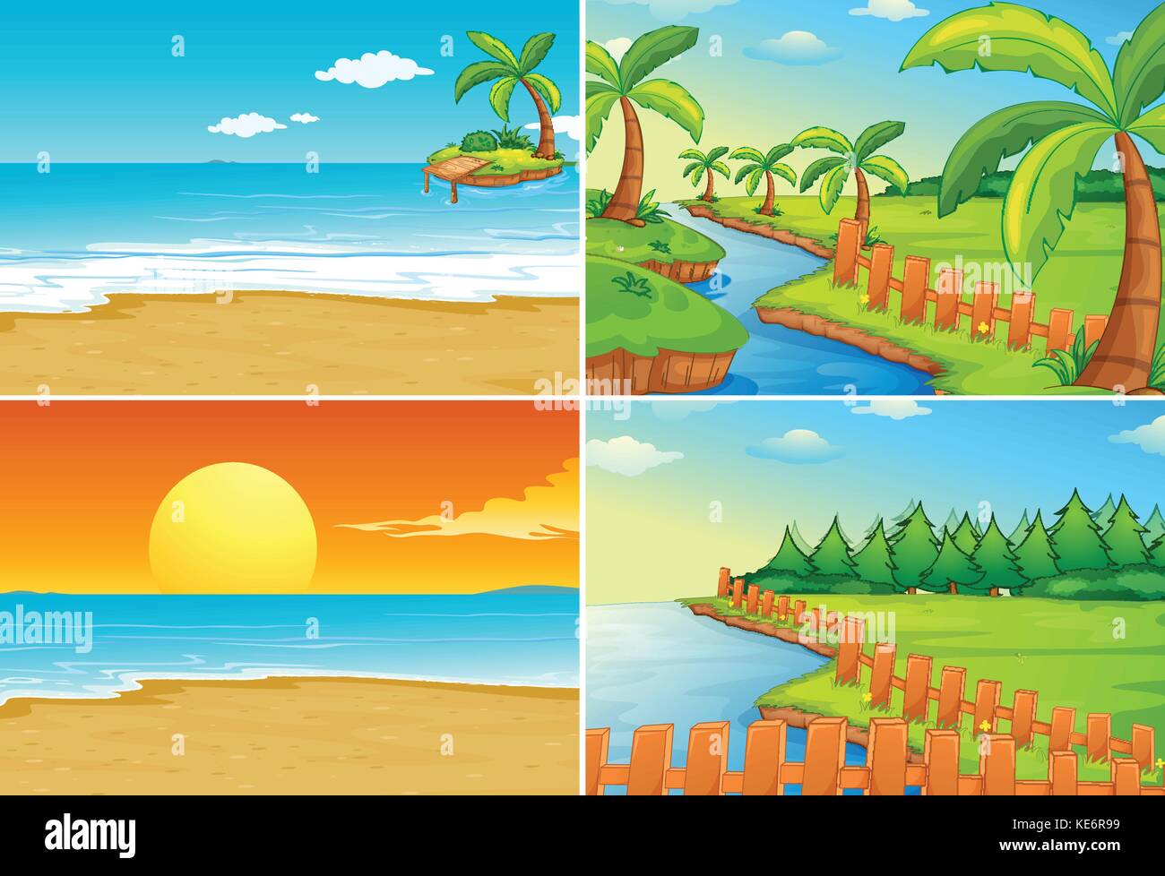 Beaches Stock Vector Images - Alamy