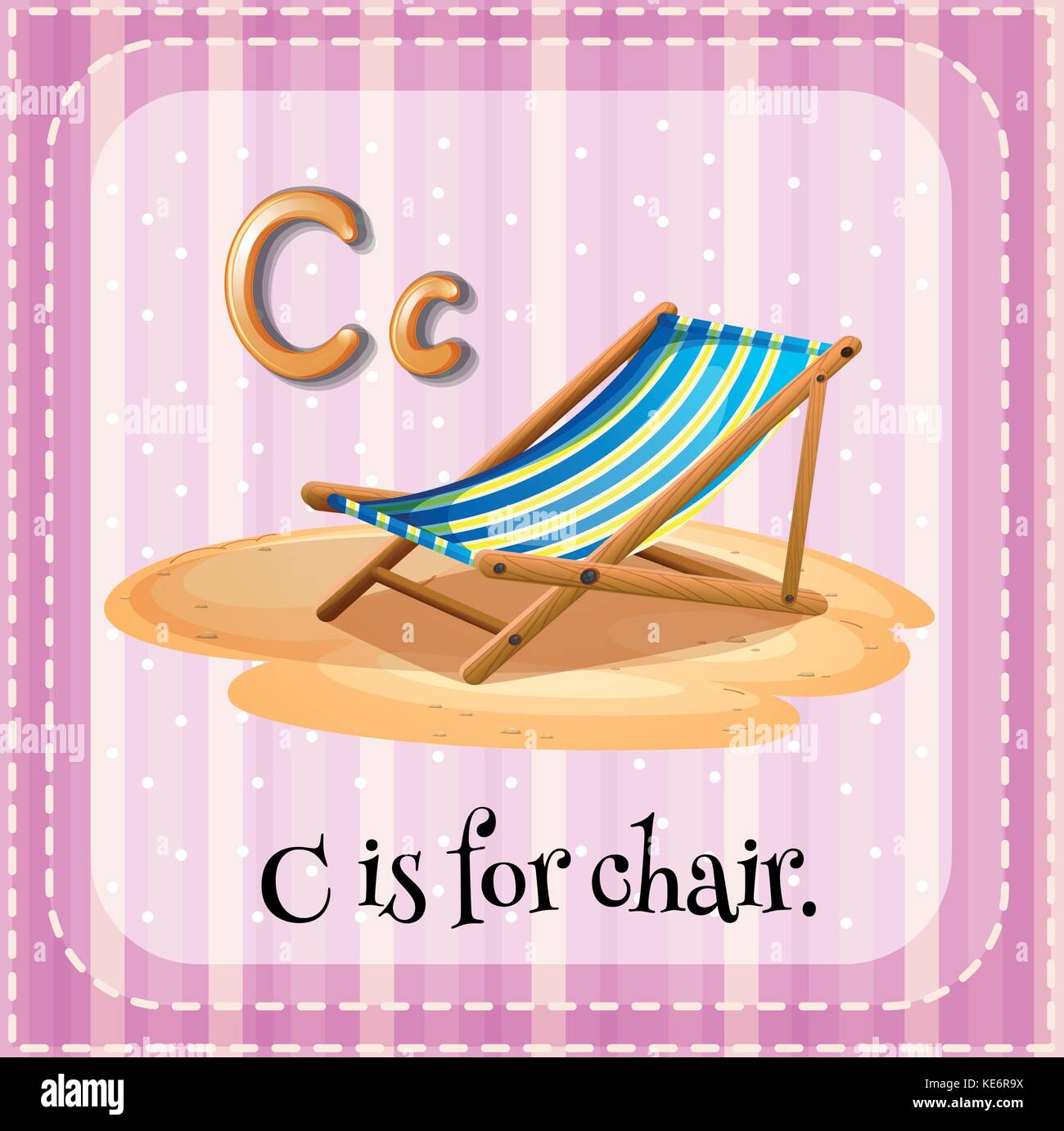 Flashcard letter C is for chair Stock Vector Image & Art - Alamy
