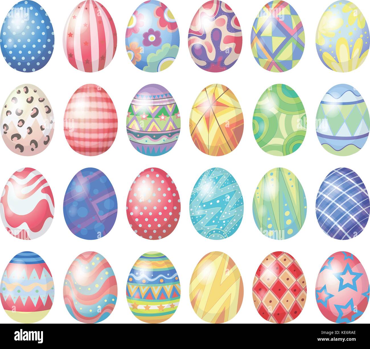 Many different easter eggs Stock Vector Images - Alamy