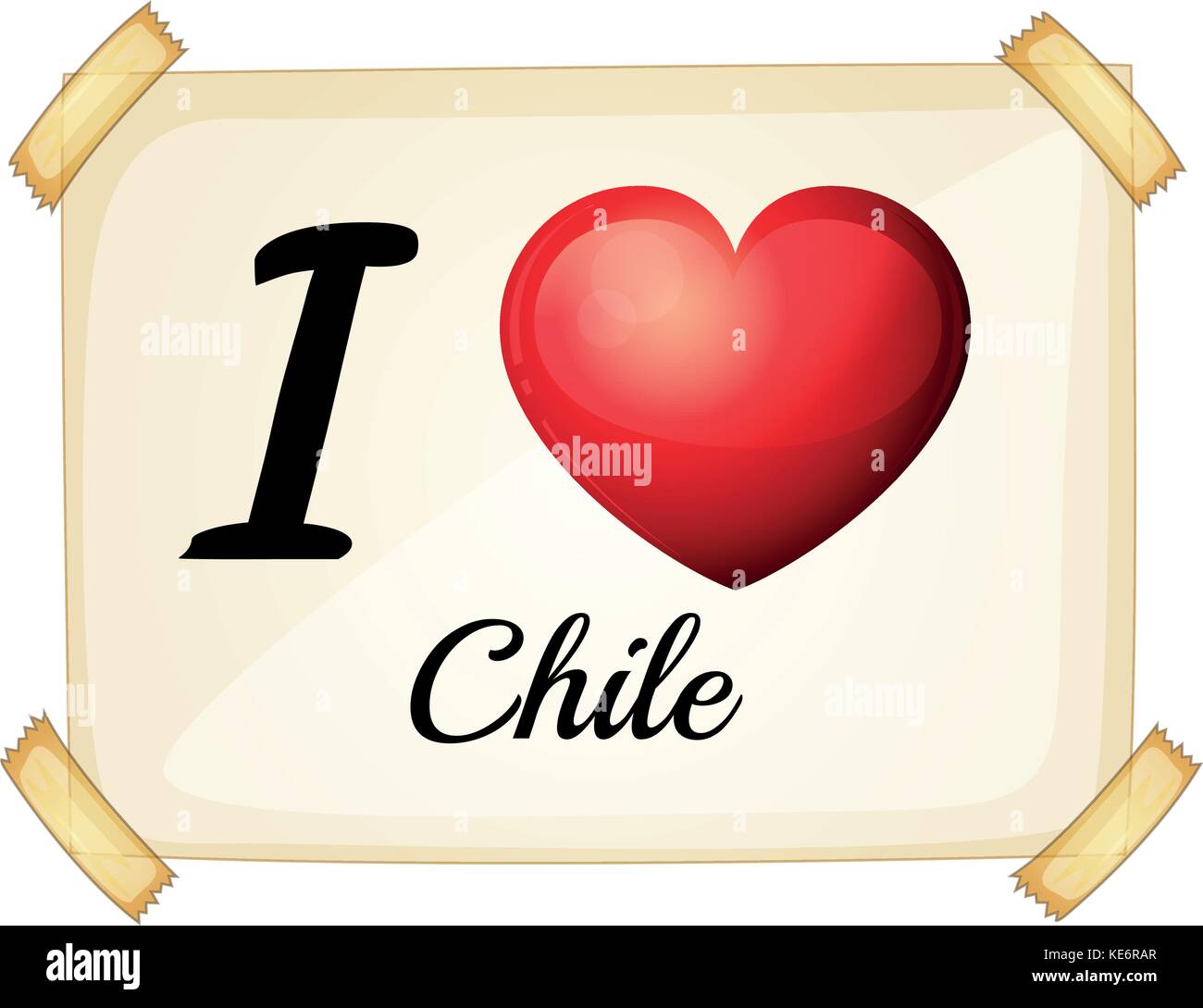 I love Chile poster on th wall Stock Vector Image & Art - Alamy