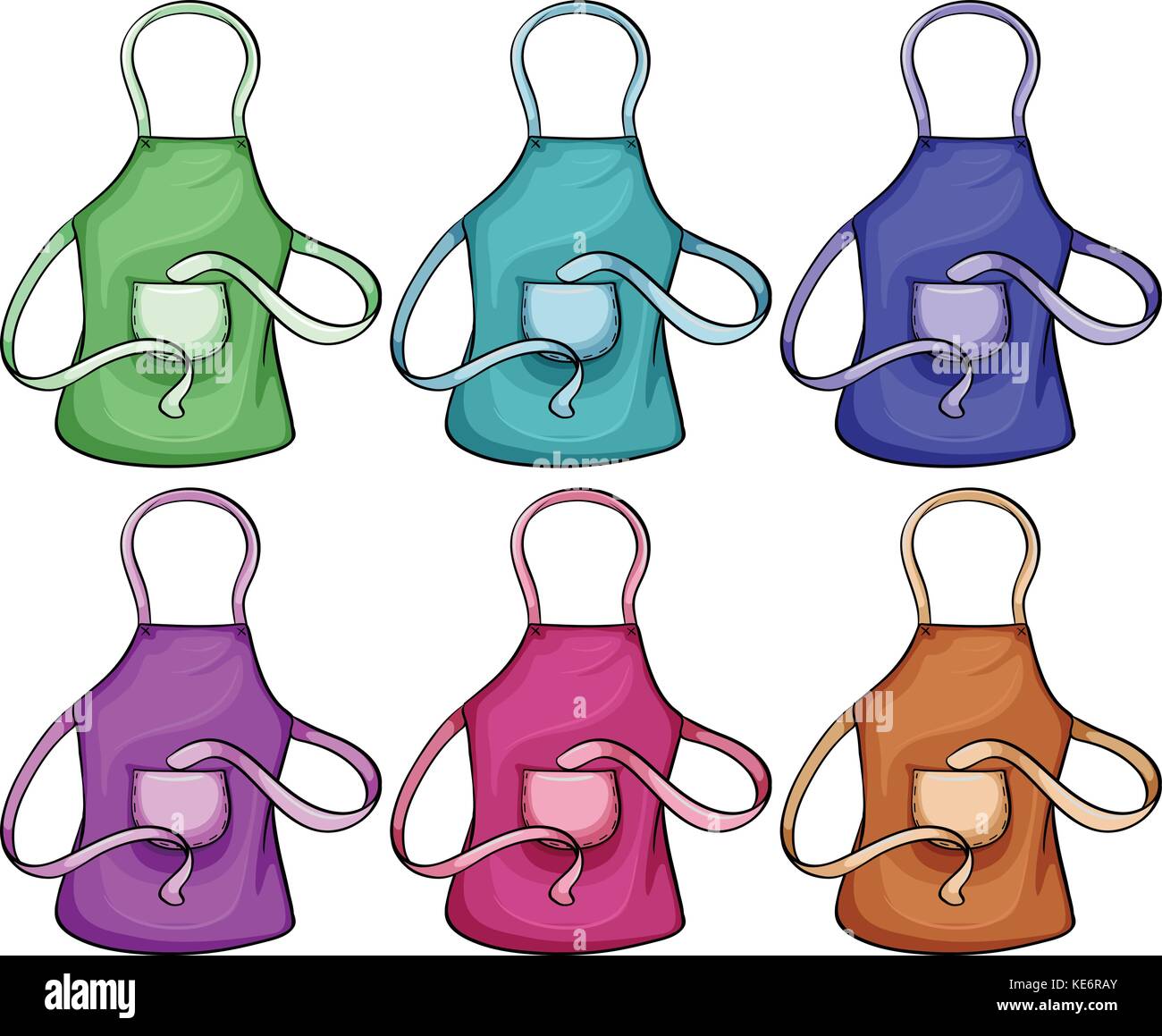 Brown aprons Stock Vector Images - Alamy