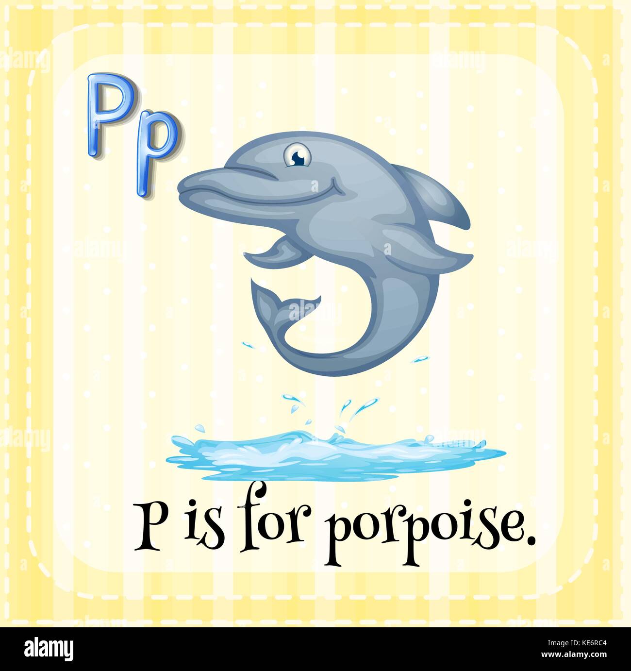 Flashcard letter P is porpoise Stock Vector Image & Art - Alamy