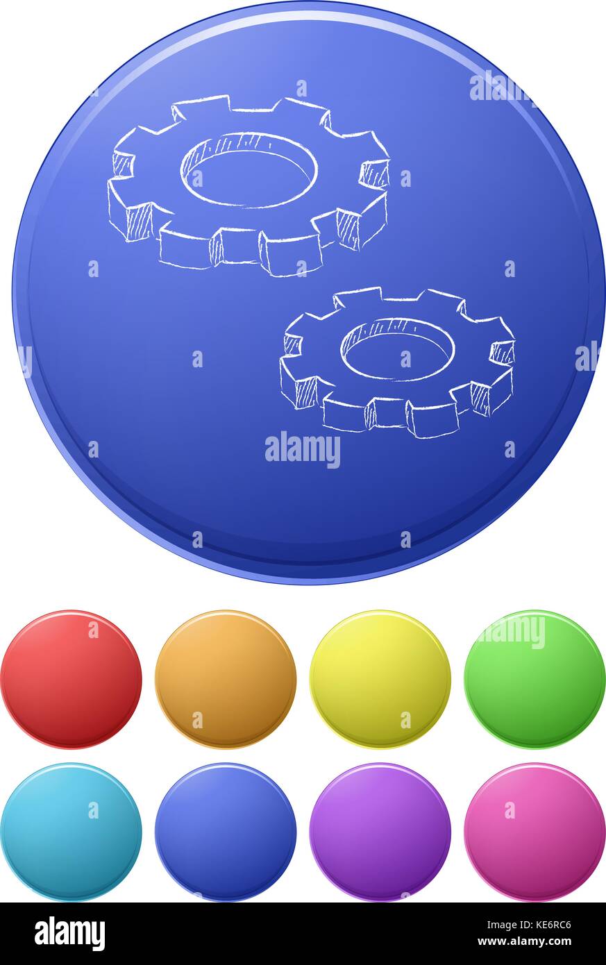 different colors icons of gear Stock Vector Image & Art - Alamy