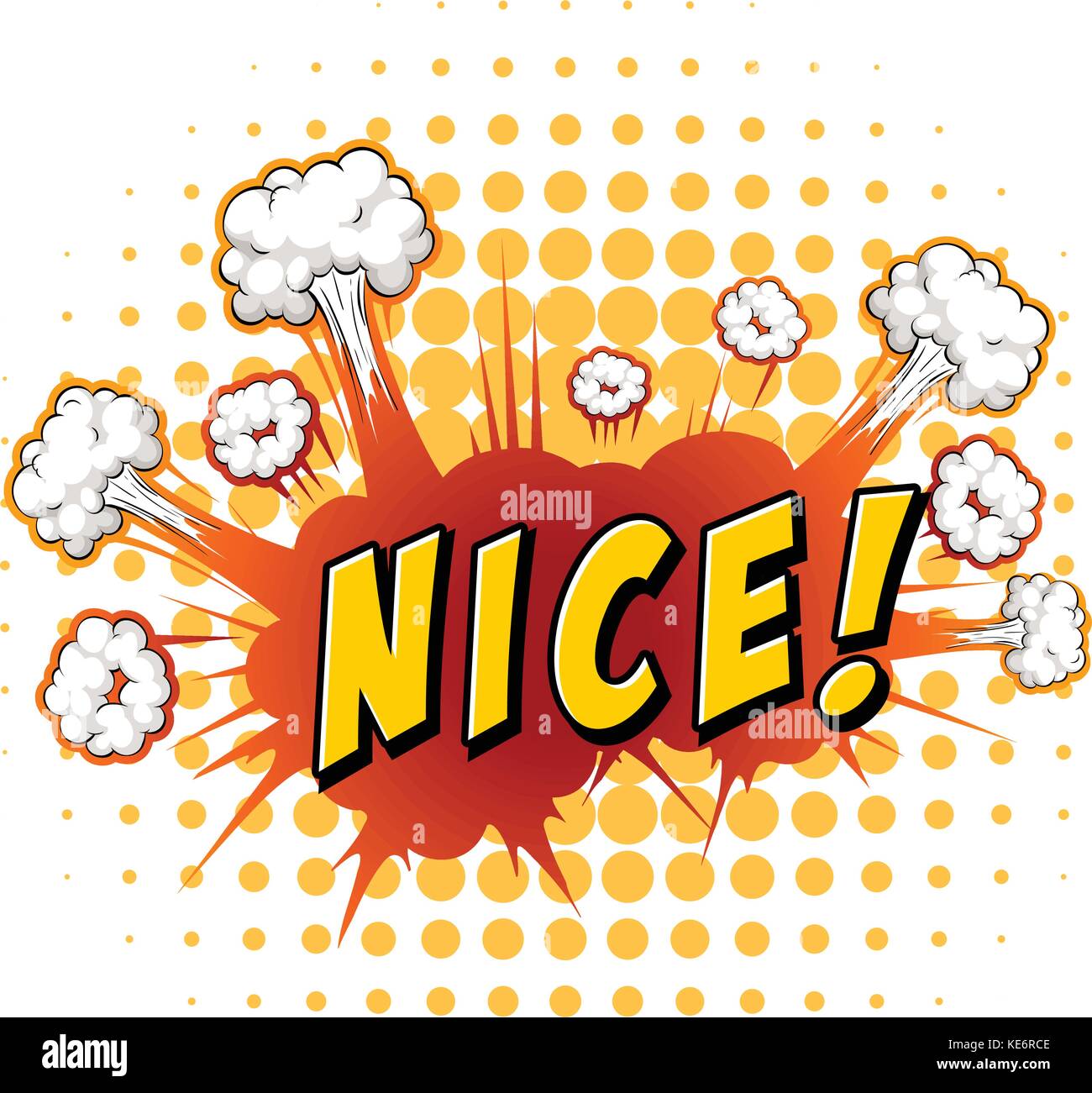 Word nice with cloud explosion background Stock Vector Image & Art - Alamy