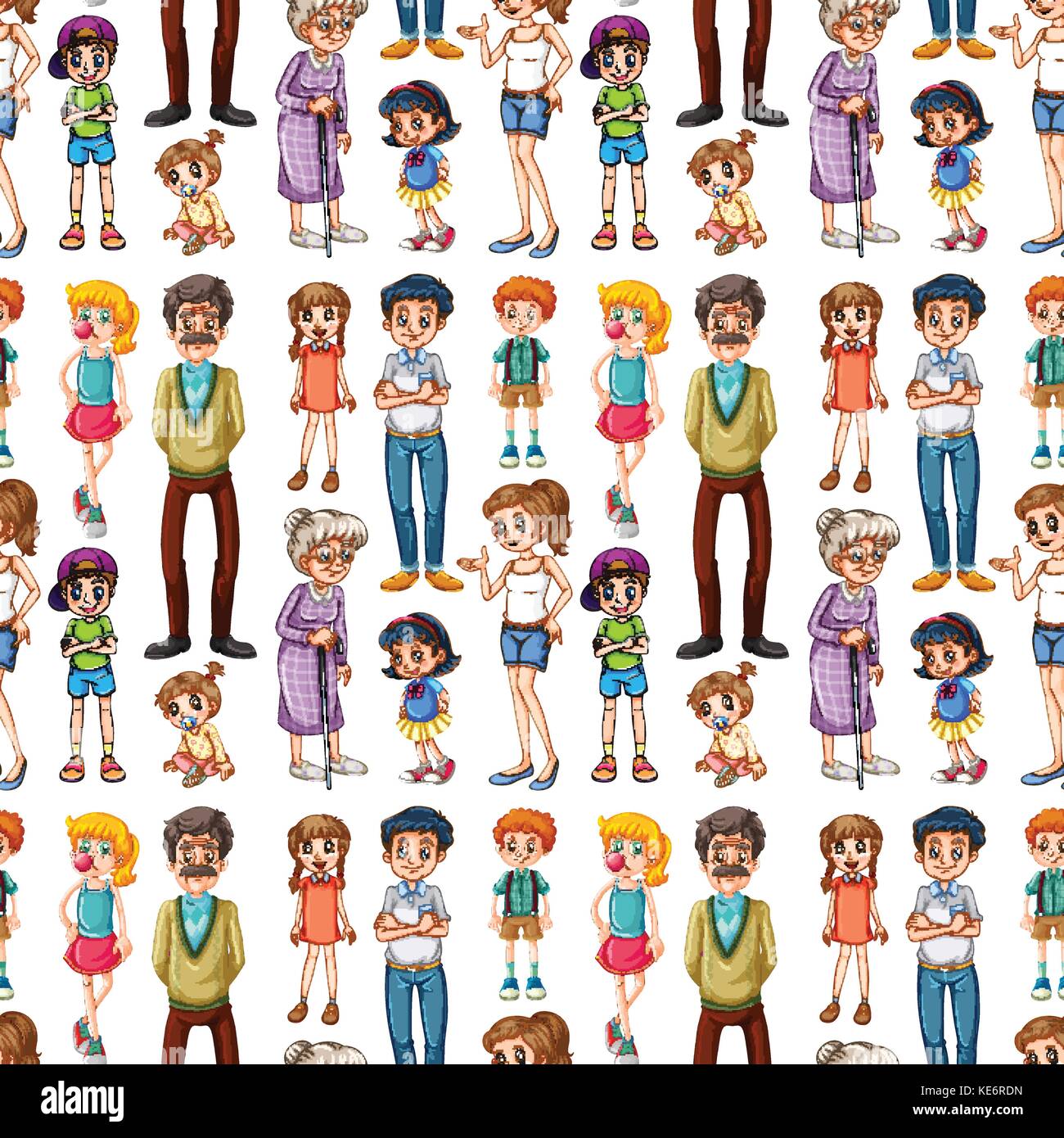 Different characters boys girls Stock Vector Images - Alamy
