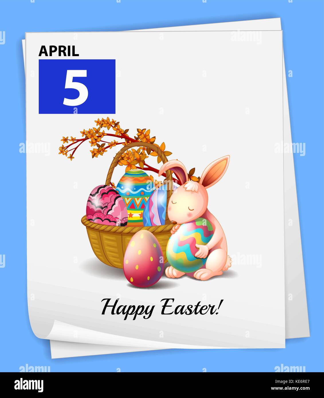 5 april calendar Stock Vector Images - Alamy