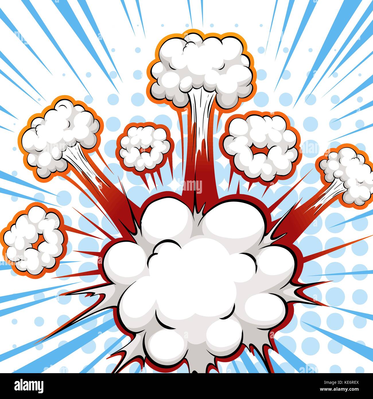 Comic balloon with blue background Stock Vector Image & Art - Alamy