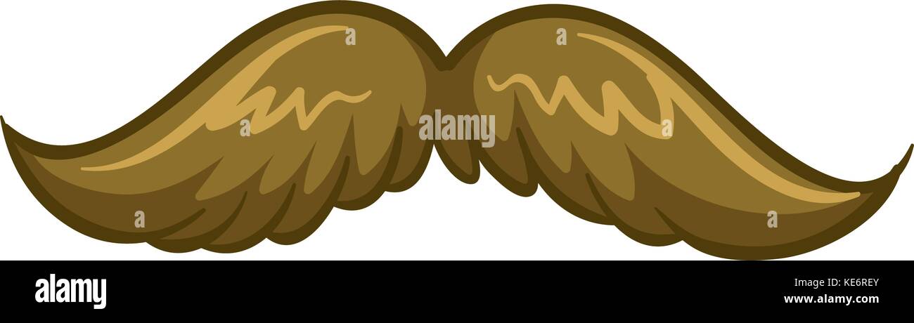 Close up brown mustache in perfect form Stock Vector Image & Art - Alamy
