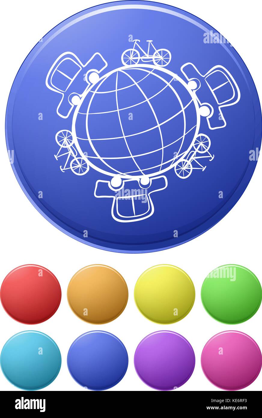 color icons of transportation and world Stock Vector Image & Art - Alamy