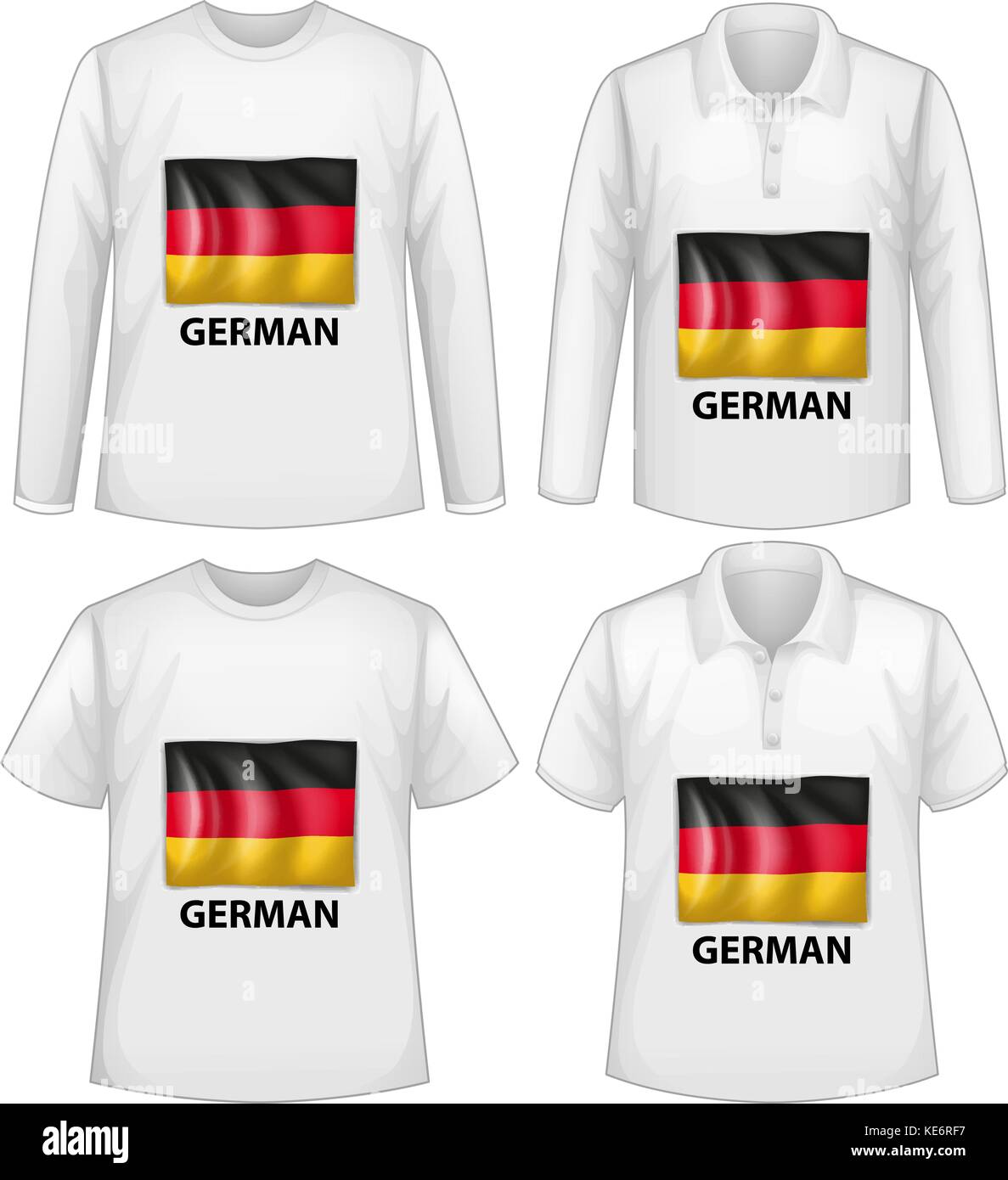 Four designs of shirts with German flag Stock Vector Image & Art - Alamy
