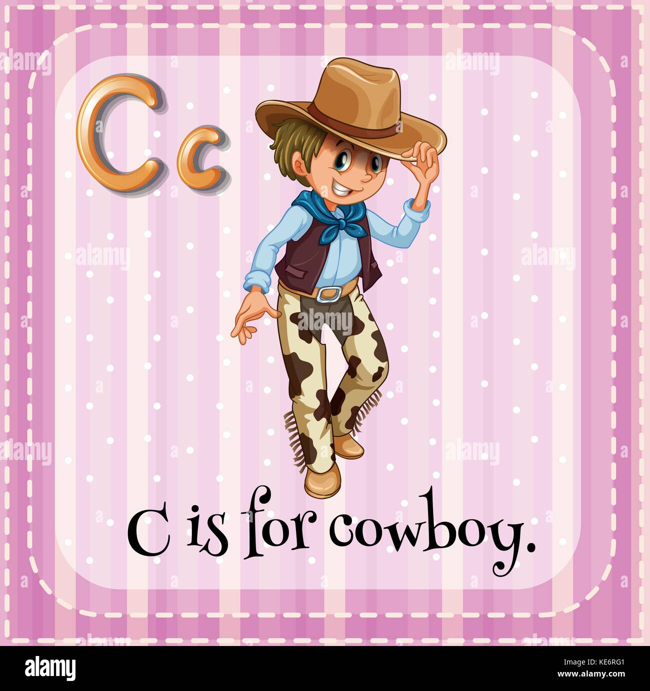 Flashcard letter C is for cowboy Stock Vector Image & Art - Alamy