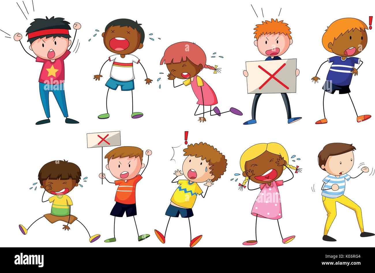 Sad woman tears in Stock Vector Images - Alamy