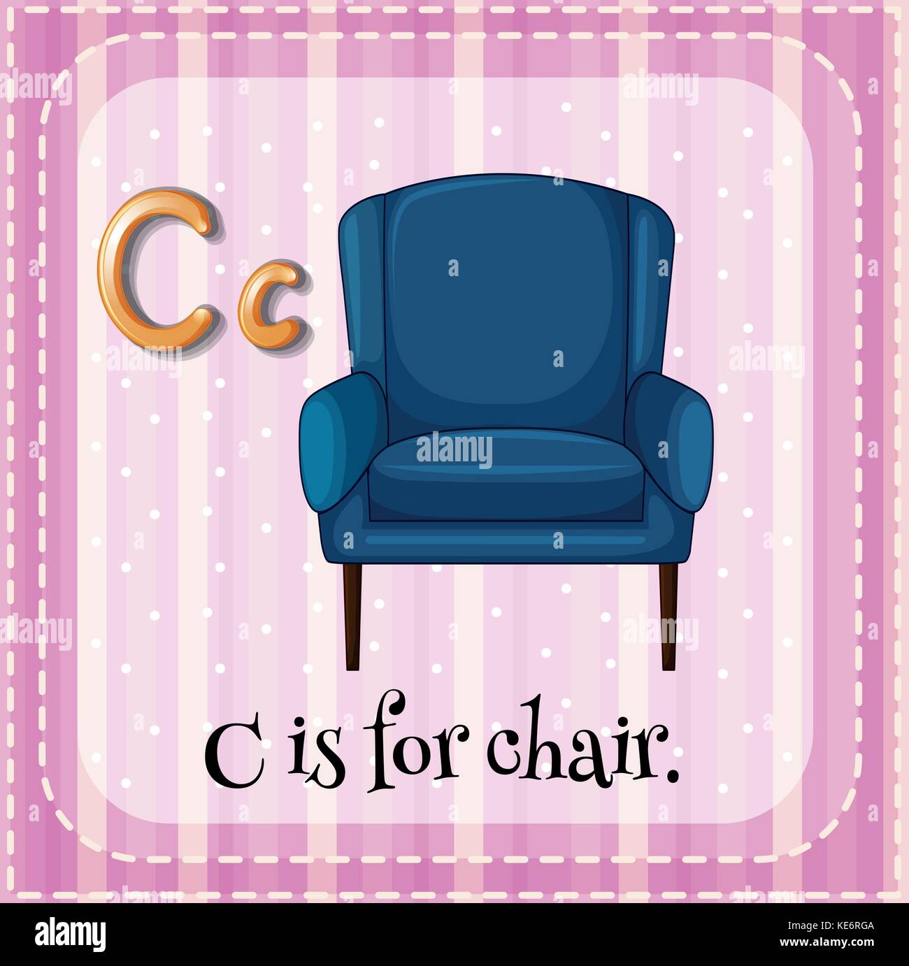 Flashcard letter C is for chair Stock Vector Image & Art - Alamy