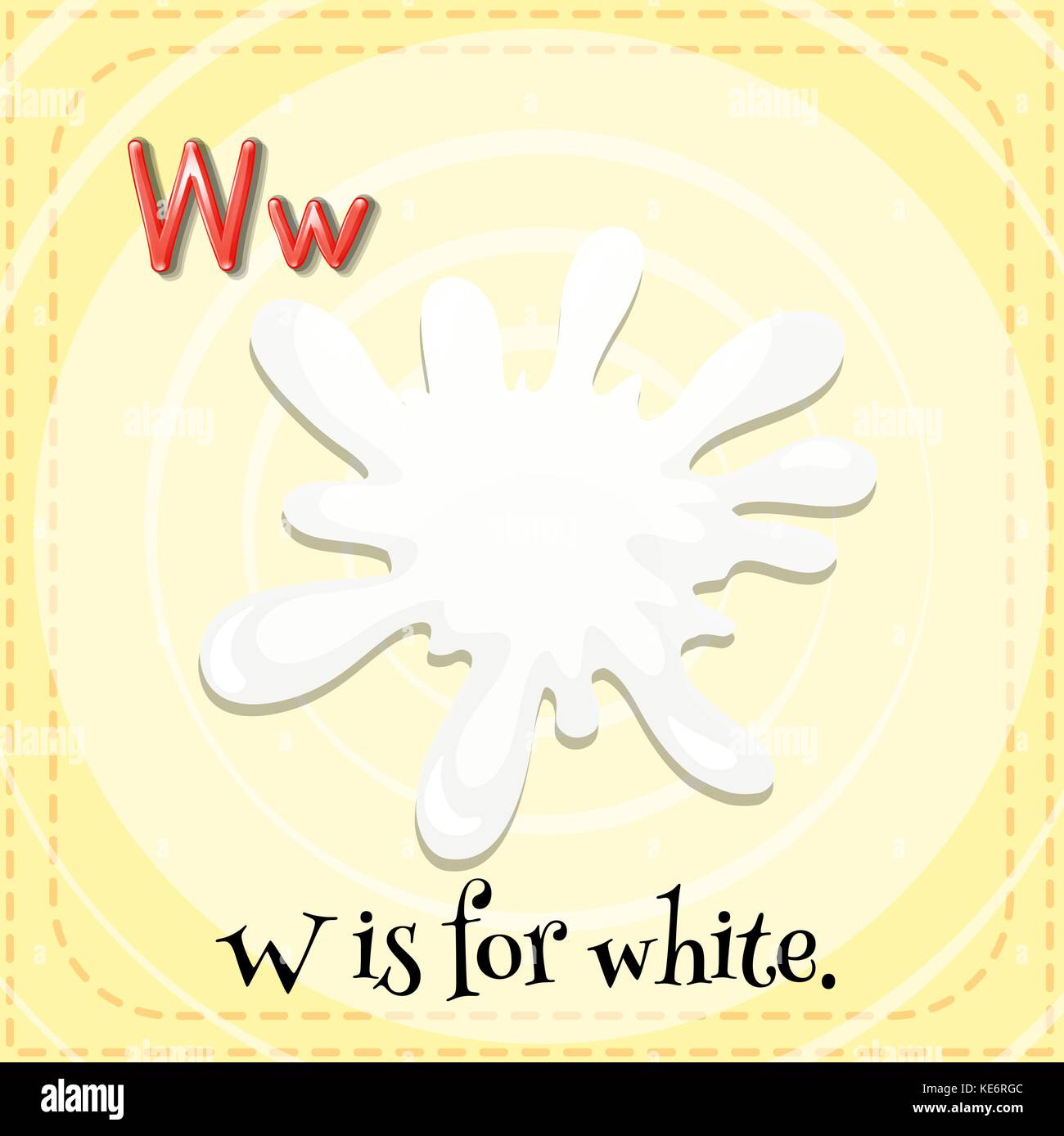 Flashcard letter W is for white Stock Vector Image & Art - Alamy