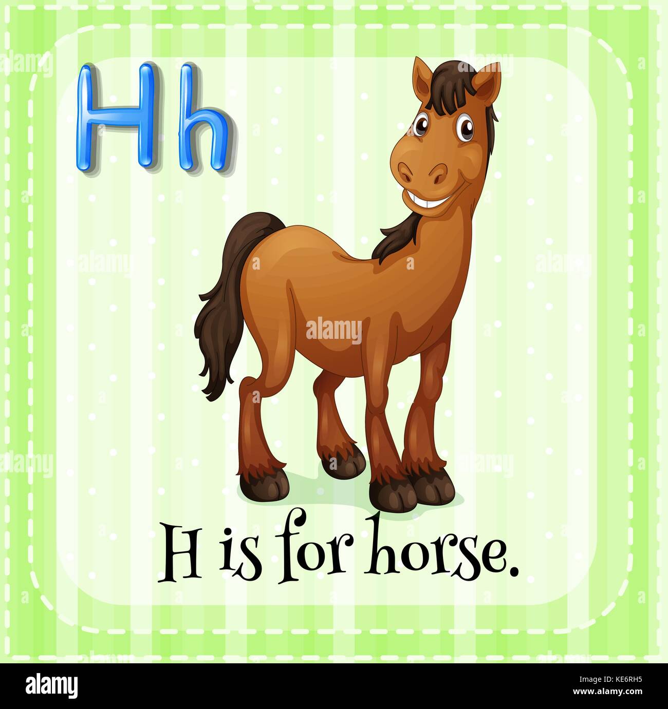 Flashcard letter H is for horse Stock Vector Image & Art - Alamy
