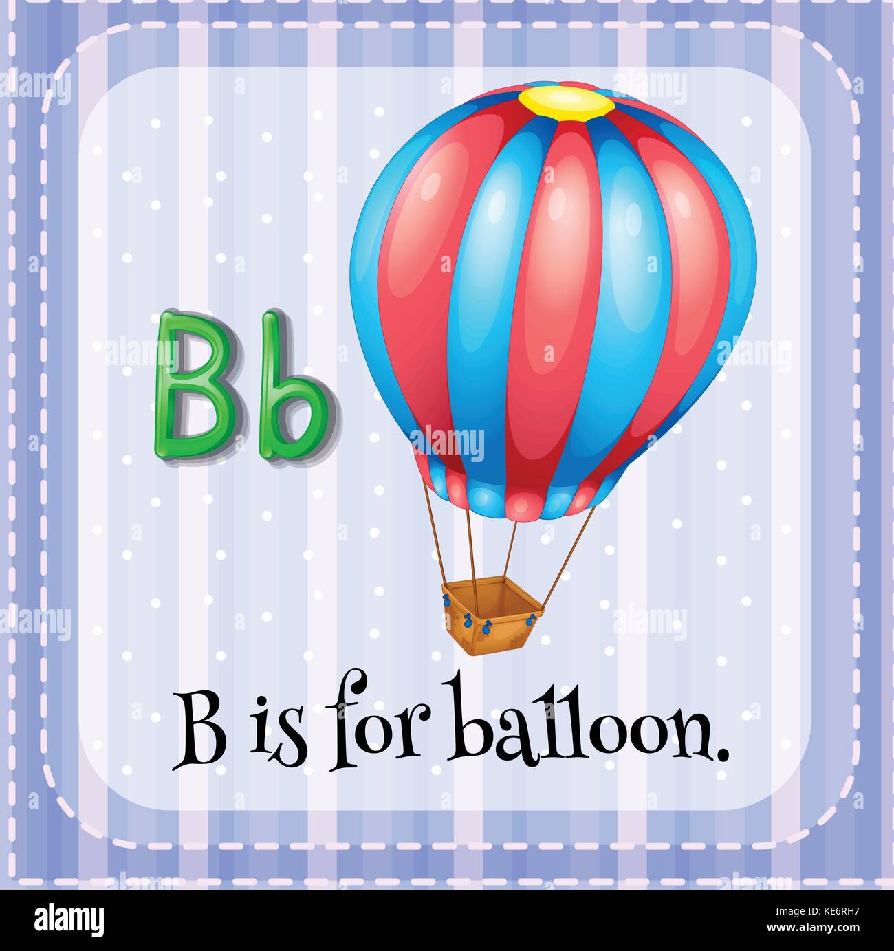 Flashcard letter B is for balloon Stock Vector Image & Art - Alamy