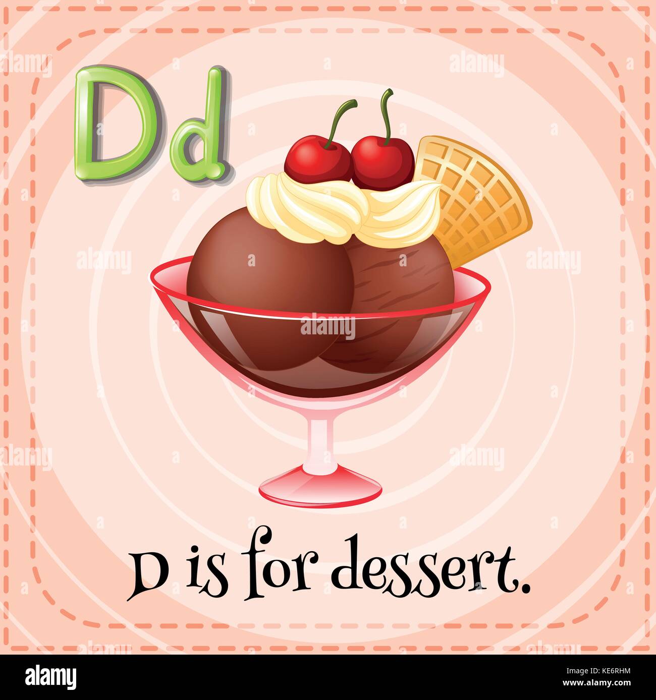 D is for dessert Stock Vector Image & Art - Alamy