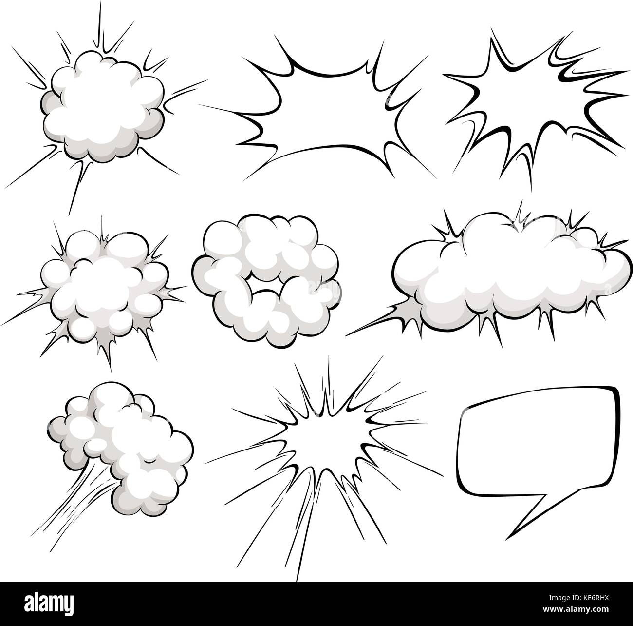 Nine design of blank cloud explosions Stock Vector Image & Art - Alamy