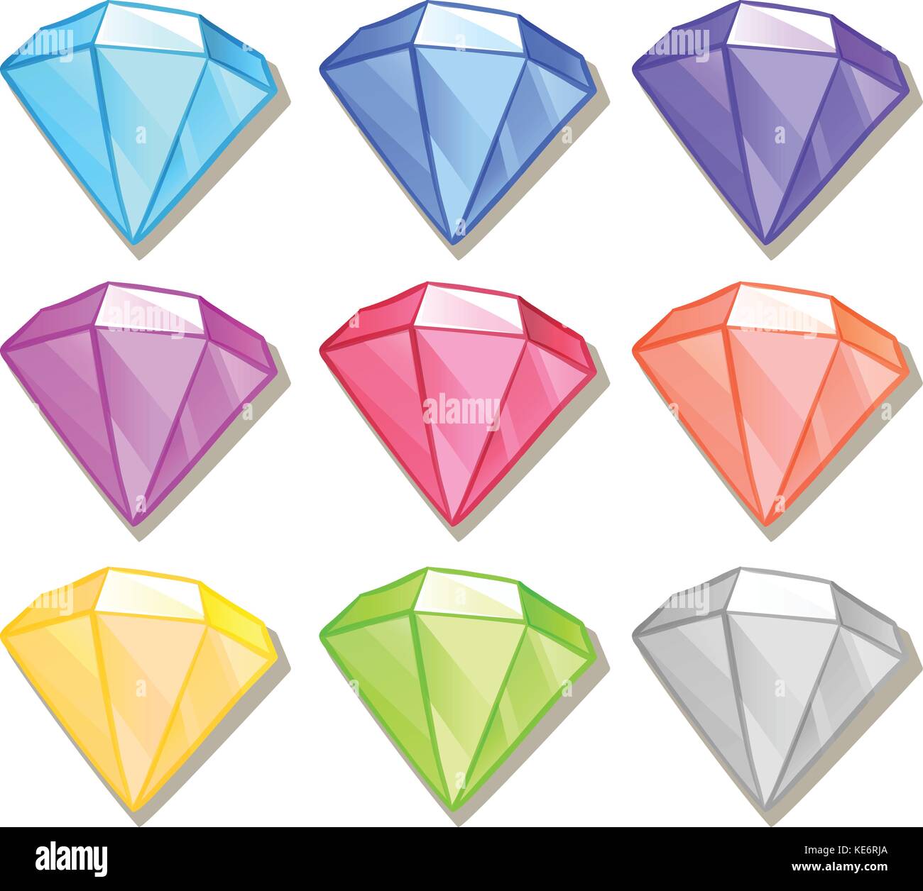Different colors of shiny diamond Stock Vector Image & Art - Alamy