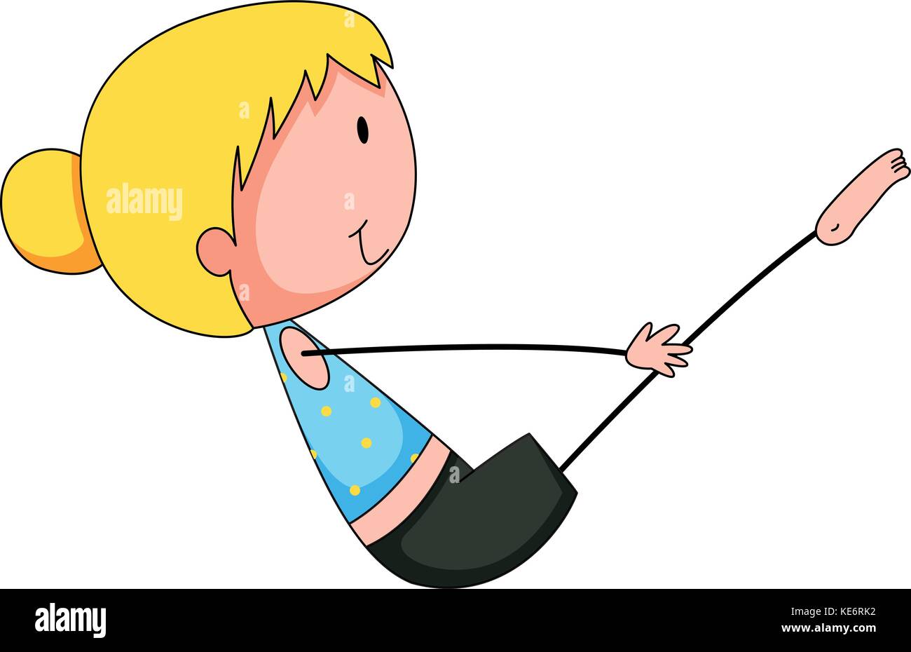 Woman happy alone Stock Vector Images - Alamy