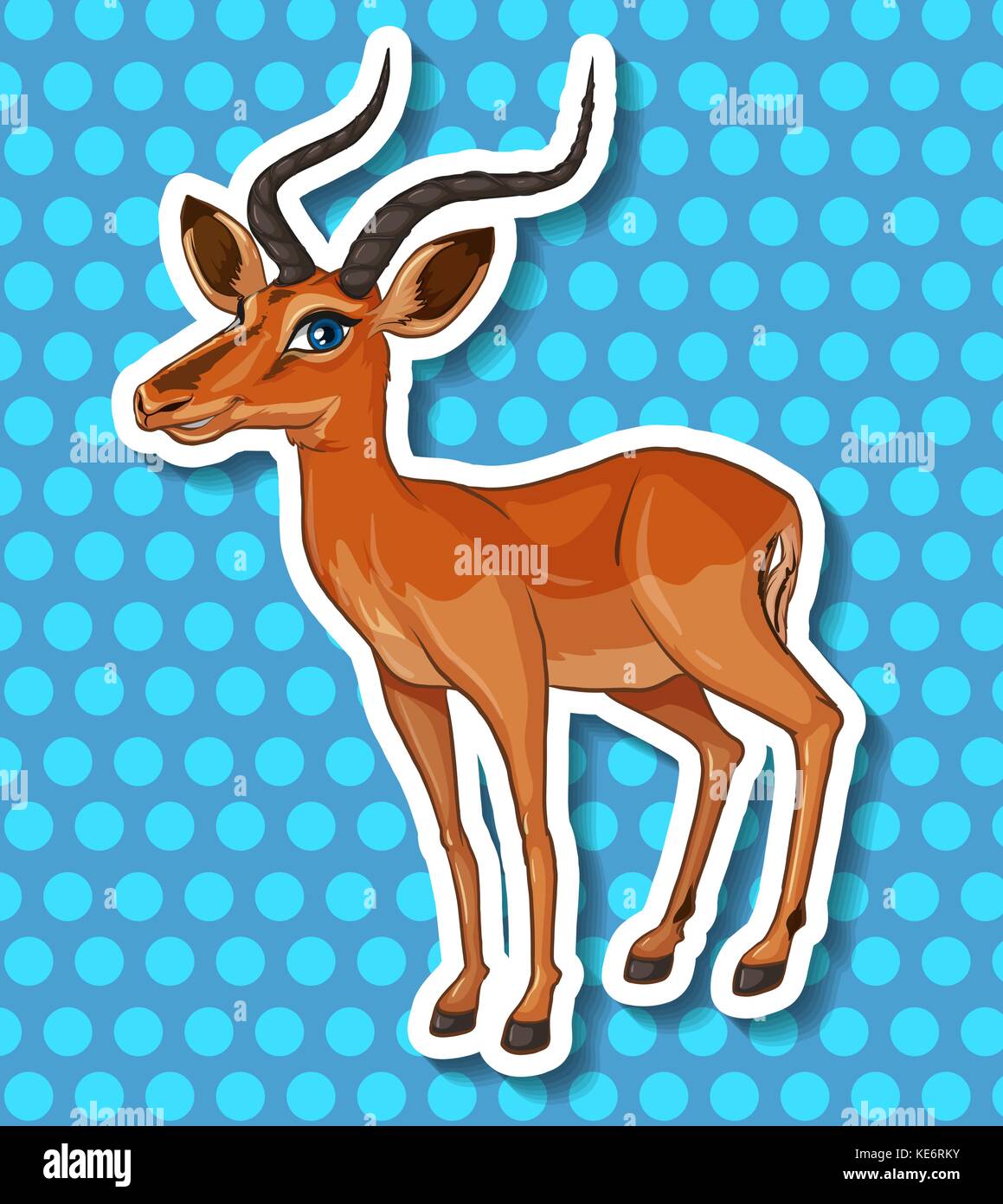 Cute little deer with sharp horns Stock Vector Image & Art - Alamy