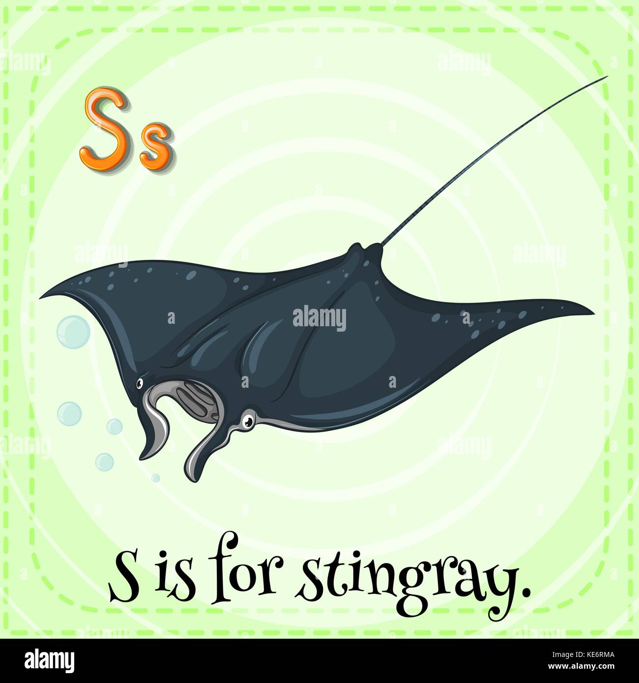 Swimming stingray Stock Vector Images - Alamy