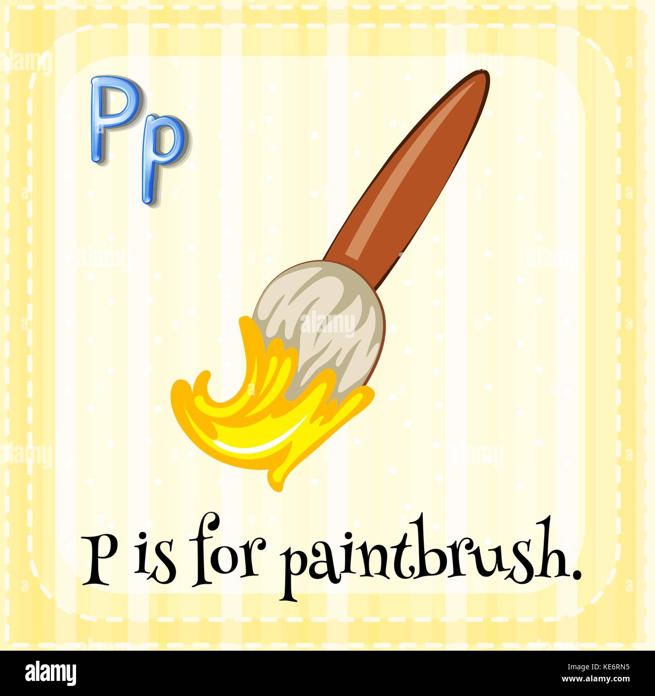 Flashcard alphabet P is for paintbrush Stock Vector Image & Art - Alamy
