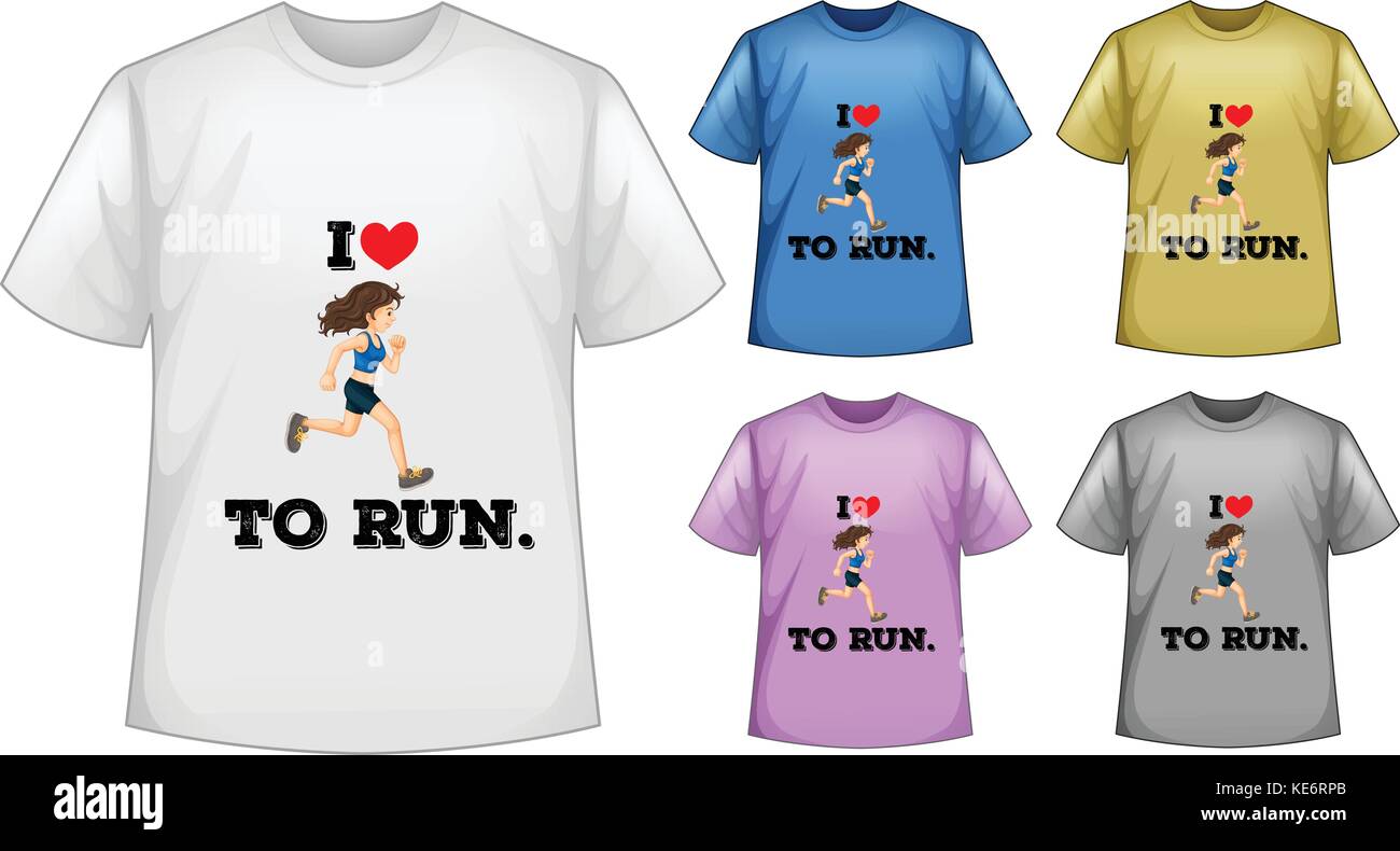 Five design of short sleeves tshirts Stock Vector Image & Art - Alamy