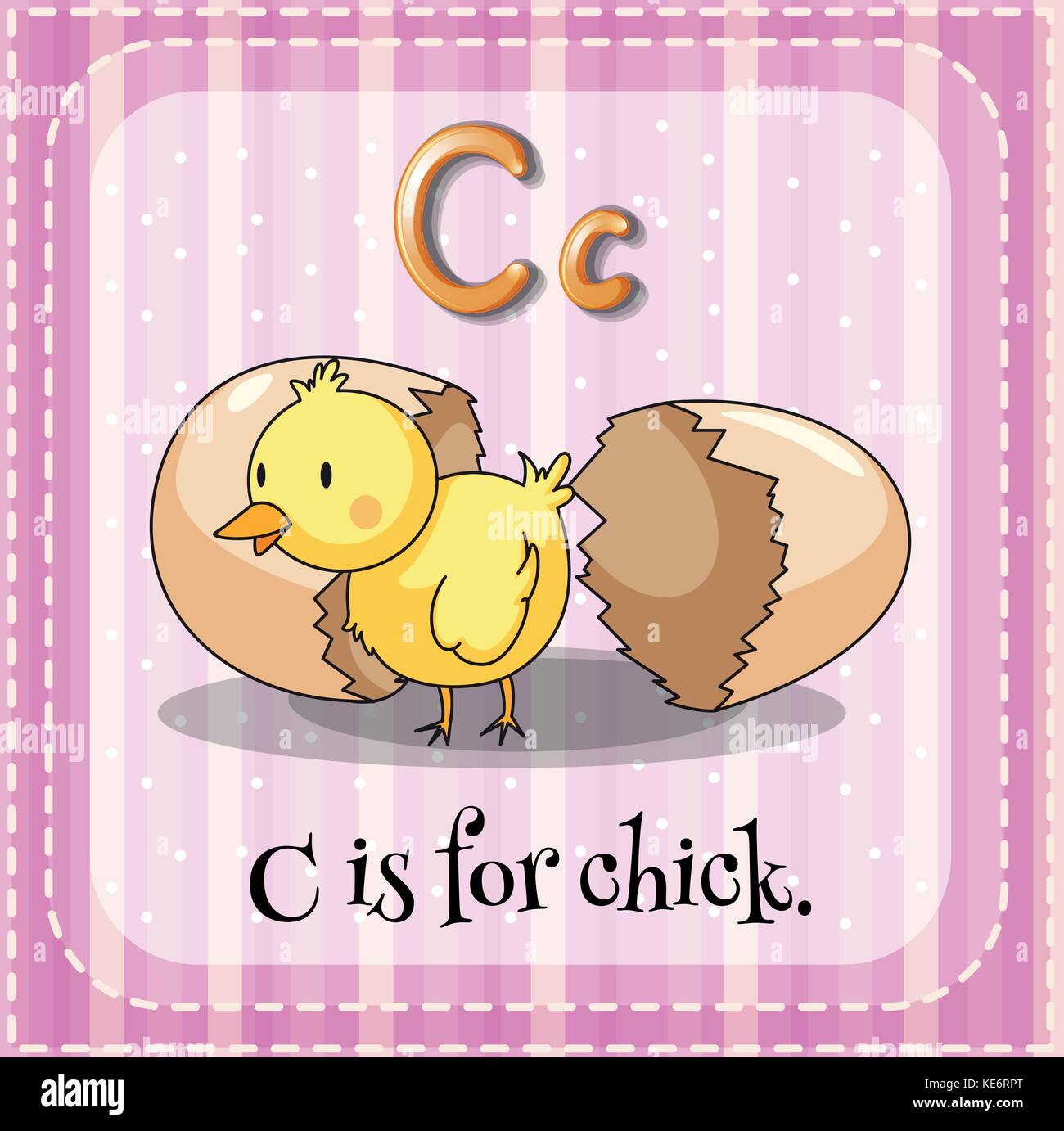 Flashcard letter C is for chick Stock Vector Image & Art - Alamy