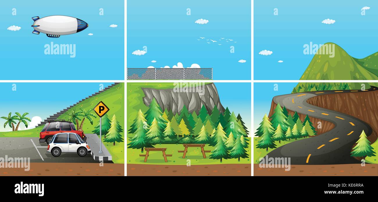 picnic area with car park Stock Vector Image & Art - Alamy