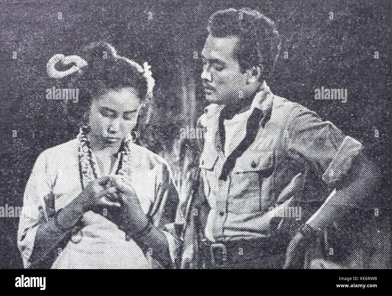 Tina Melinda and Del Juzar in Kafedo Film Varia Nov 1953 p17 Stock ...