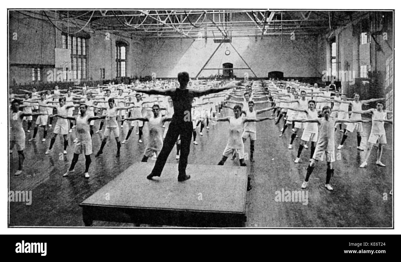 Gymnastics history illustration Black and White Stock Photos & Images ...